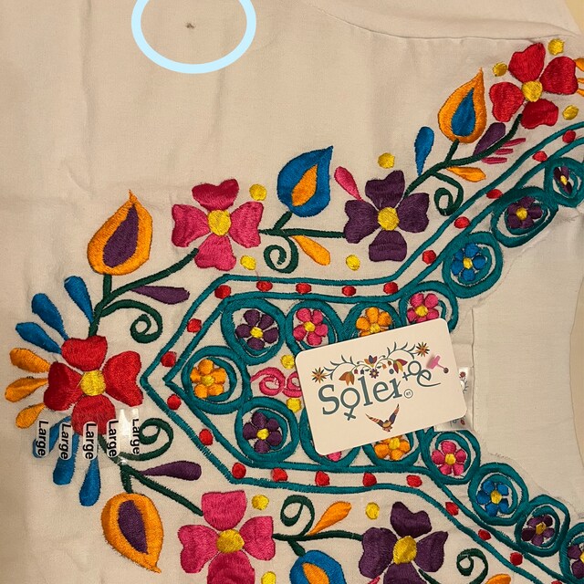 Mexican Floral Embroidered Blouse. Size S - 3X. Colorful Mexican Floral Embroidered Blouse. Size S - 3X. Colorful