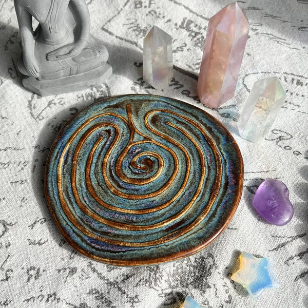 Hand Built Personal Ceramic Heart Finger Labyrinth - Etsy