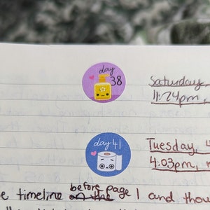Happy Day off Reminder Tracker Cute Kawaii Planner Stickers for Erin ...