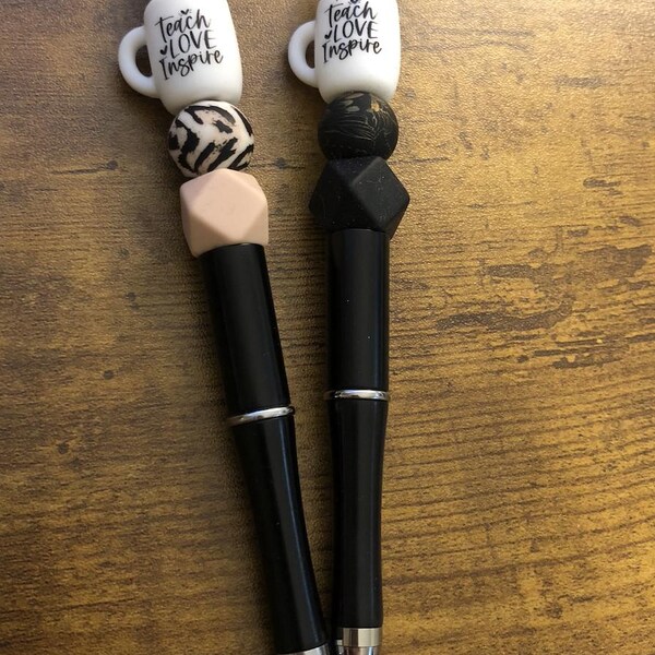 Beadable Pens Custom Pens Initials Personalized Pens Office Supplies ...