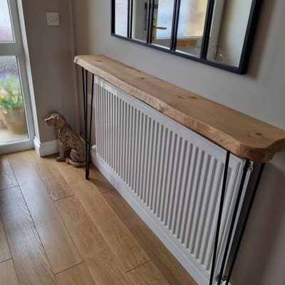 Live Edge Round Corners Console Table Hairpin Legs Wooden Rustic ...