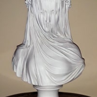 Veiled Lady Bust Sculpture - Female Antique Art Statue in Marble Stone ...