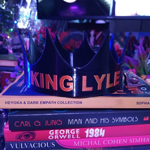 Black Custom Crown With Text - 3D Printed With Biodegradable PLA - Etsy