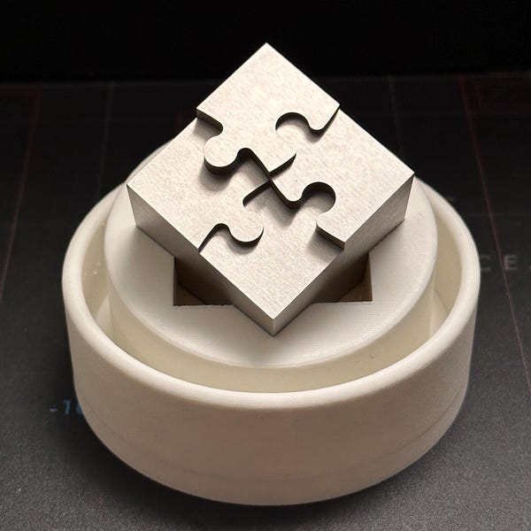 Wire EDM Puzzle Cube: Stainless Steel Fidget Toy - Desk Art - Etsy