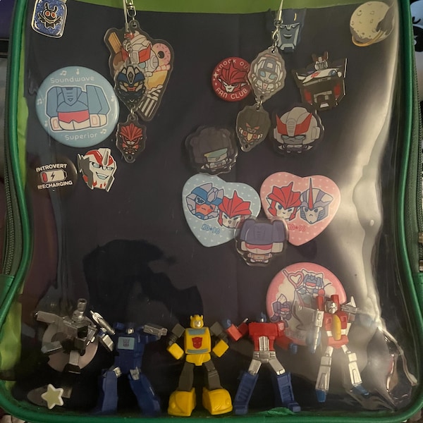 Transformers Acrylic Pins: Optimus, Megatron, Rodimus, Blurr, Soundwave ...