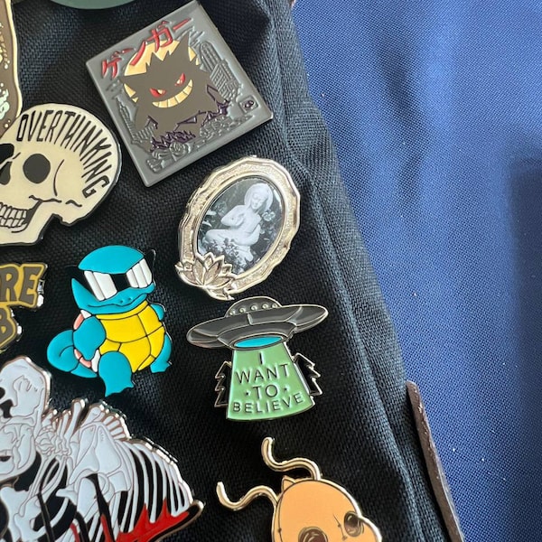 X-files Mulder Scully Enamel Pin With Silver Metal Backing- the Truth ...