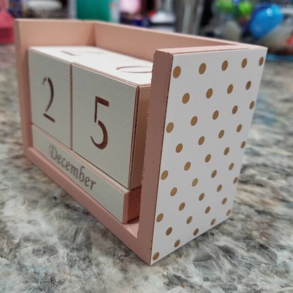 Cottagecore Calendar | Rustic Floral Wooden Desk Decor | Handmade Home ...