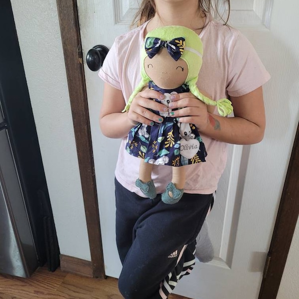 Handmade Rag Doll, Design Your Own Doll, Custom, 40cm (16”), Dress up ...