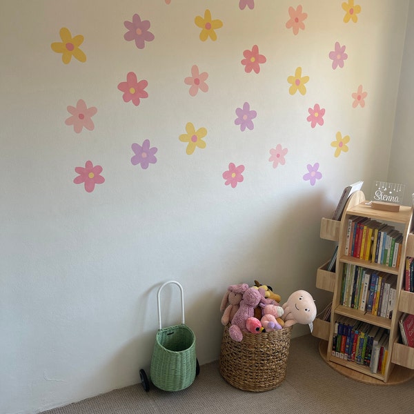 Pip+phee Daisy Fabric Wall Decals - Reusable - Medium Size - Pastel ...