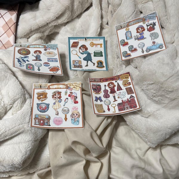 Nancy Drew - Scoops Ice Cream Sticker Sheet - Alibi in Ashes- Laptop ...