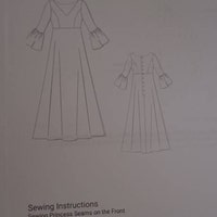 A-line Loose Dress, Linen Dress, Sewing PDF Pattern Dress, Hight Waist ...