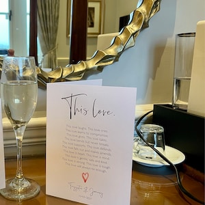 Personalised 'this Love' Poem Print From the Bespoke Bard. Wedding Gift ...