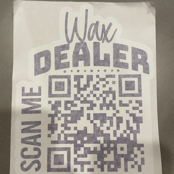 Wax Dealer Custom Qr Code Decal, Custom Qr Code Car Decal - Etsy