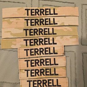 RUGGED TOUGH Tactical 2 Inch Name Tape With Hook Fastener Sewn to Back ...