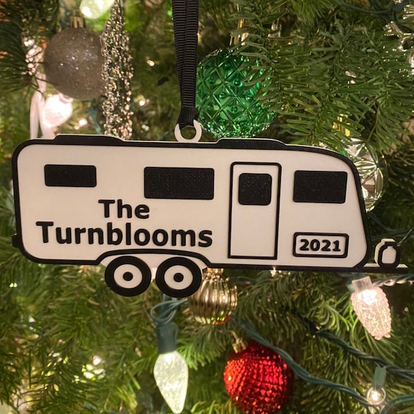 Travel Trailer, Personalized Camper Ornament, Camping Gift - Etsy