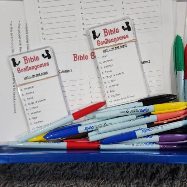 Bible Scattergories Printable Game: Christian Family Activity (digital ...