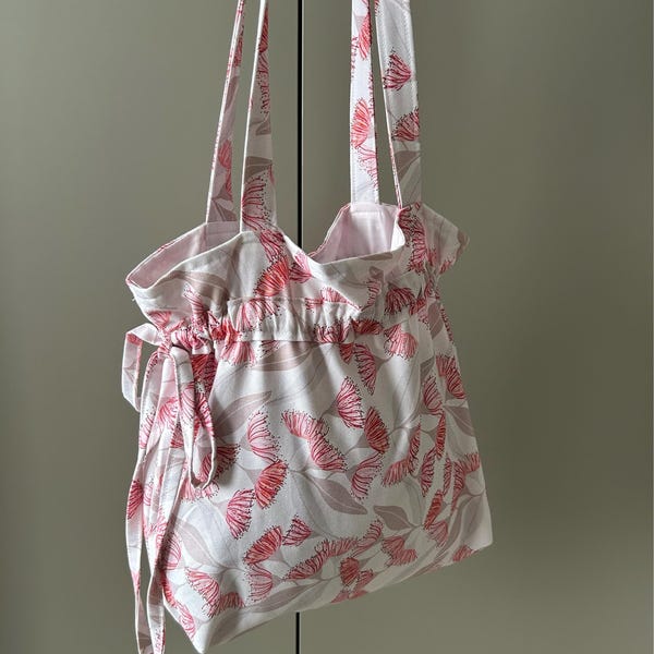 Drawstring Tote Bag Pdf Sewing Pattern, Womans Easy Beginner Linen ...