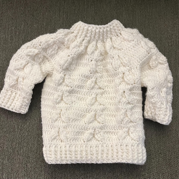 Crochet PATTERN - Magnolia Sweater (child Sizes 6-12m up to 9-10years ...