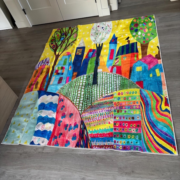 Crescent Moon Area Rug, Celestial Decor Carpet, Night Sky Living Room ...