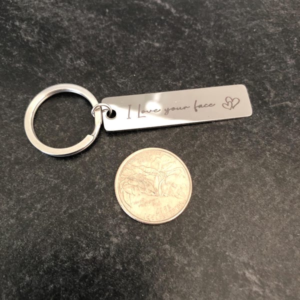 Personalised Keyring Personalized Valentine's Day Keychain Engraved Key ...