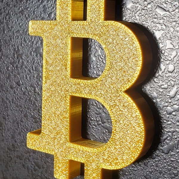 Bitcoin Magnet | BTC Magnet | Bitcoin Logo Magnet | 3D Printed Gold ...