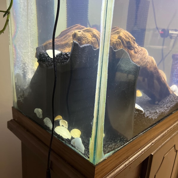 Spacious Corner Aquarium Terrarium Cave – Elevated Hideout for Fish ...