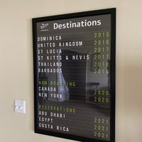 Personalized Airport Departures Board, Printable Destination Board ...