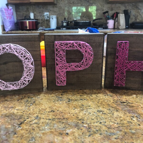 DIY String Art Kit - Initial String Art Kit - Letter String Art Kit - Simple String Art Kit DIY ...