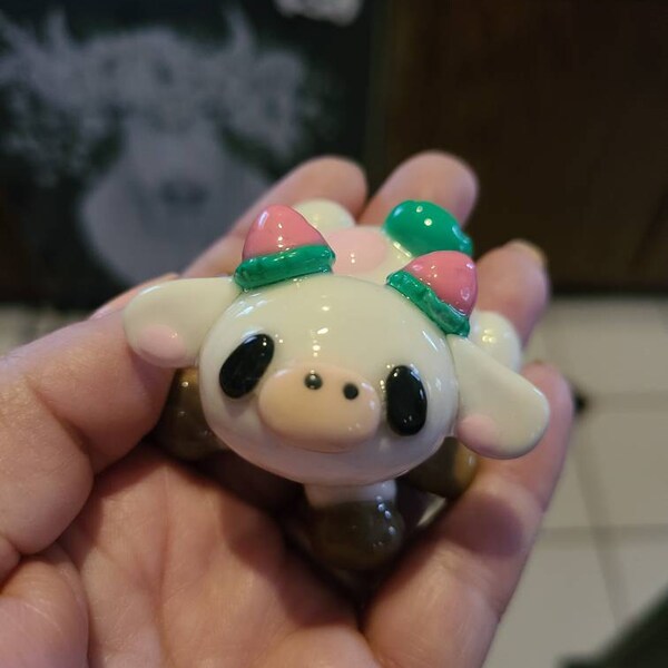 Sad Sprout Panda Polymer Clay Figurine//sculpture//desk Buddy - Etsy