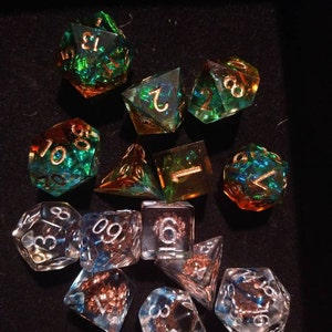 GLITTER CHARM Dnd Dice Set for Dungeons and Dragons, Pink Sparkly ...