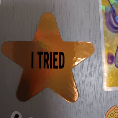 Gold Star Stickers, Holographic Stickers, Reward Stickers, Did Not ...
