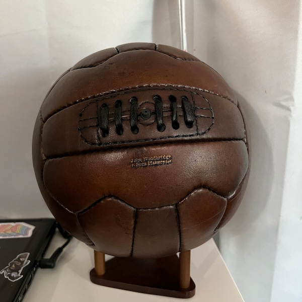 Vintage Leather 1950s Soccer Ball - Etsy