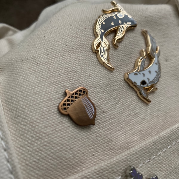 Acorn Enamel Lapel Pin Badge / Autumn Fall Inspired Soft Enamel Pin ...