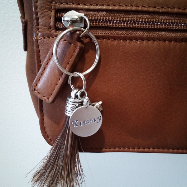 Tassel Horse Hair Key Chain With Personalized Name Charm by Equine ...