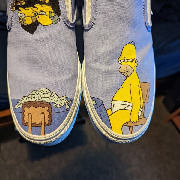 Homer Backing Into Bushes Vans - Etsy