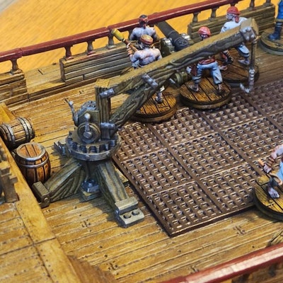 Dnd Cargo Crane Rope and Pulley Winch Dock Ship Boat Loader Tabletop ...