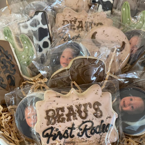 1 Dozen Cowboy Rodeo Cookies - Etsy
