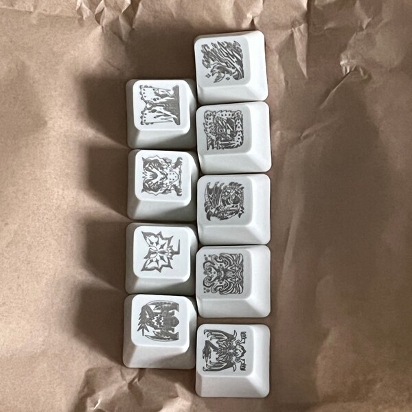 Monster Hunter Keycaps, Monsters - Etsy