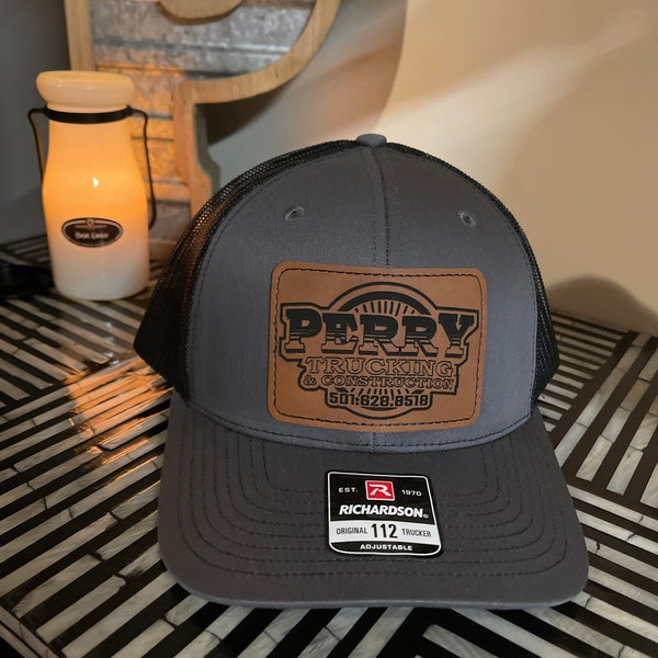 Blank Leather Hat Patches, Rectangle Laserable Leatherette Patch With ...