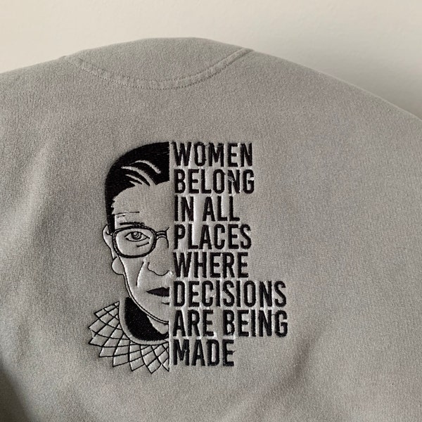 Ruth Bader Ginsburg Embroidery Design Nasty Woman Feminist Digital ...