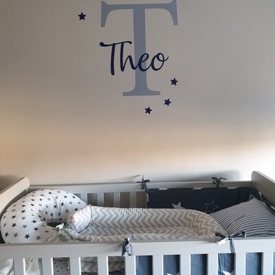 Personalised Name Wall Sticker Personalized Custom Initial Nursery ...