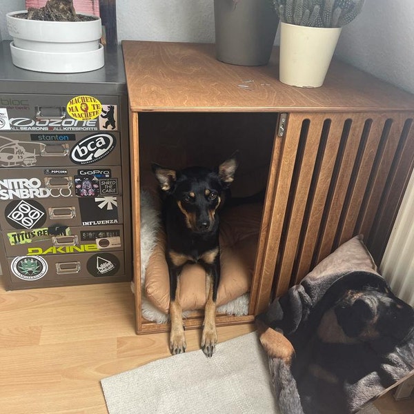 Lumio II Dog House, Modern Indoor Dog Crate, Dog Bed, Wooden Pet House ...