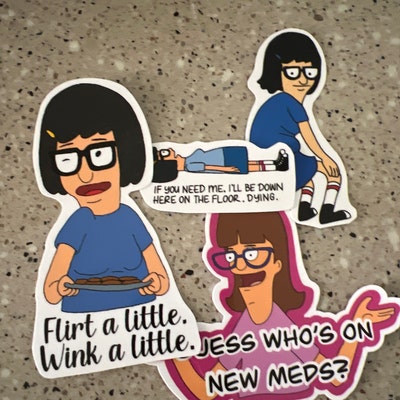 Bobs Burgers Inspired TINA BELCHER Water Resistant Vinyl Sticker - Etsy