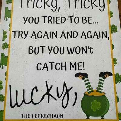 Leprechaun Letter Printable, Leprechaun Trap Letter, Lucky Leprechaun ...