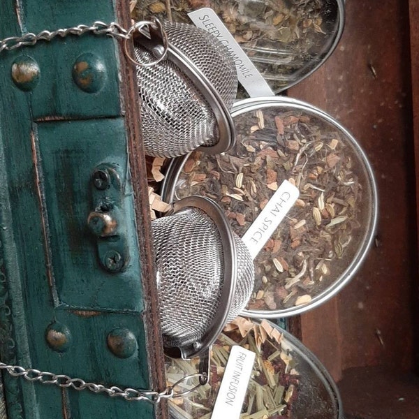 Blue Tea Gift Box With Personalized Infusers & Loose Leaf Teas - Etsy