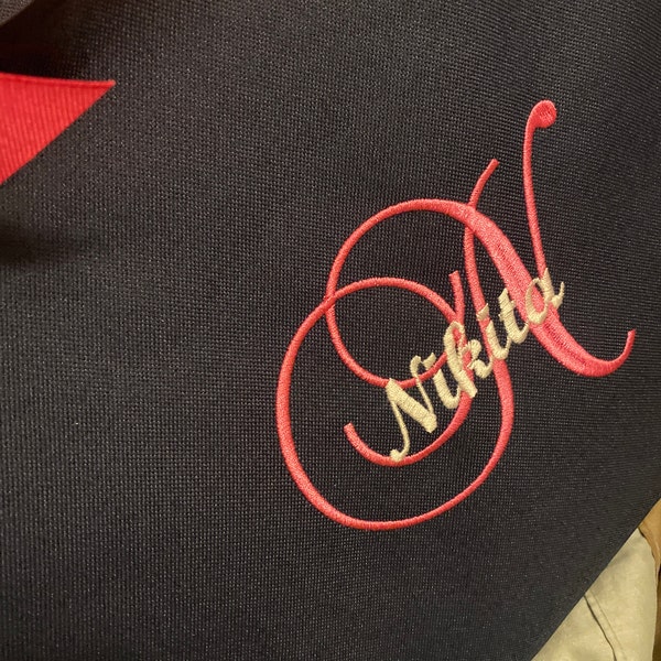 Monogrammed Personalized Tote Bag / Work Bag | Zip Tote / Bridal ...