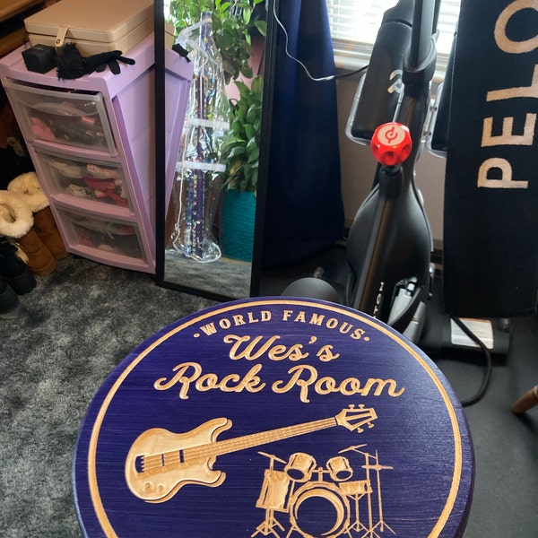 Personalized Band Sign Guitar Room Sign, Carved Wood Music Decor, Wood ...