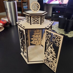 Wooden House Laser Cut Night Light Lamp Mdf Laser Cutting Home - Etsy UK