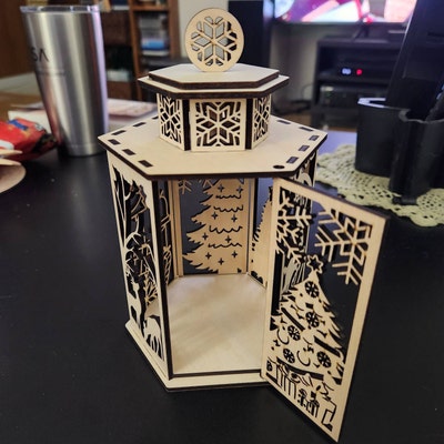 Wooden House Laser Cut Night Light Lamp Mdf Laser Cutting Home - Etsy UK