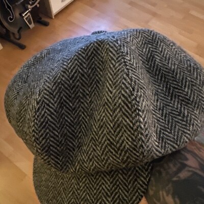 Rob Zombie Oversized Newsboy Cap Harris Tweed Huge Corduroy Paperboy ...